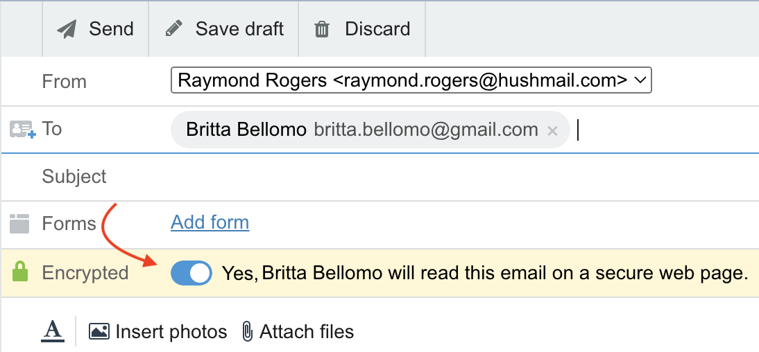 FAQs about Hushmail email and web forms